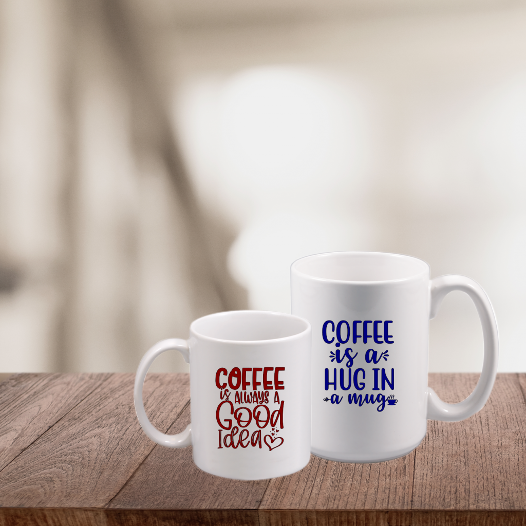 11 oz. or 15 oz "Coffee Themed" Mugs - TVLaserCraft